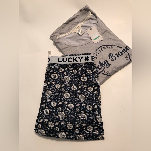 Lucky Brand | Intimates & Sleepwear | Brand New Logo Stamp Pj Set ...